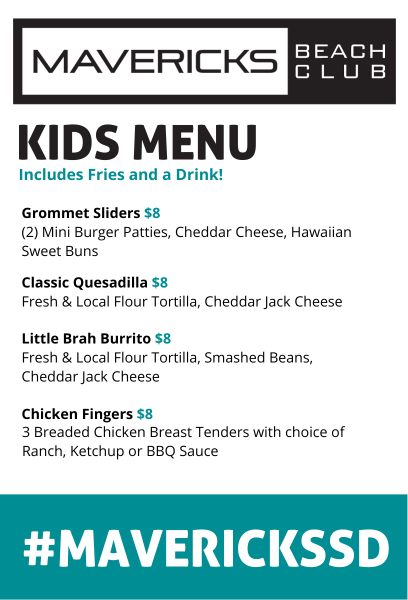 Best Fish Taco San Diego | Mavericks Beach Club | Menu